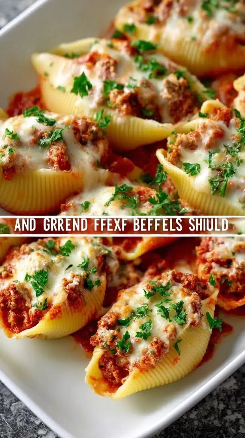 Ground Beef Stuffed Shells