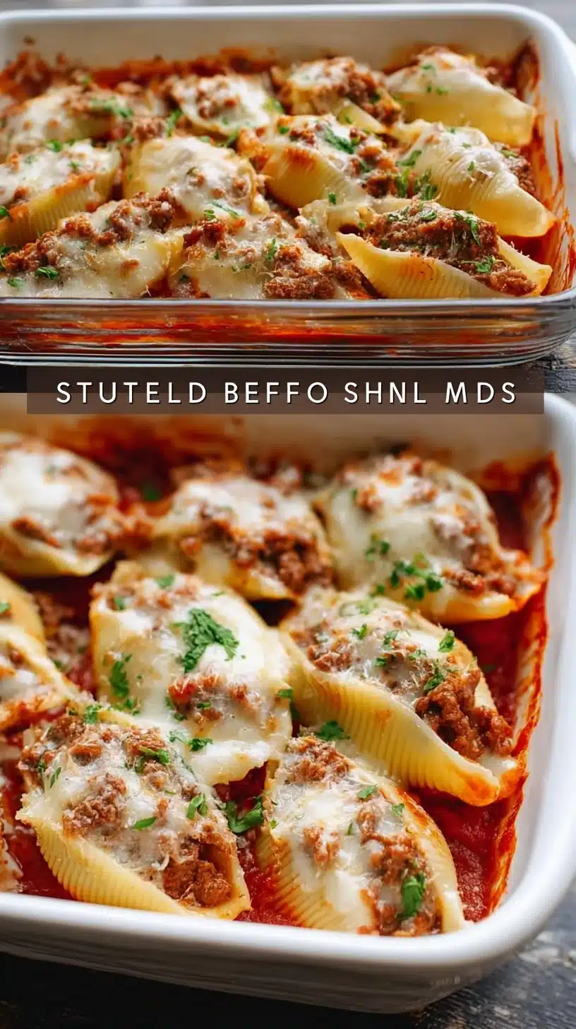 Stuffed Shells with Ground Beef